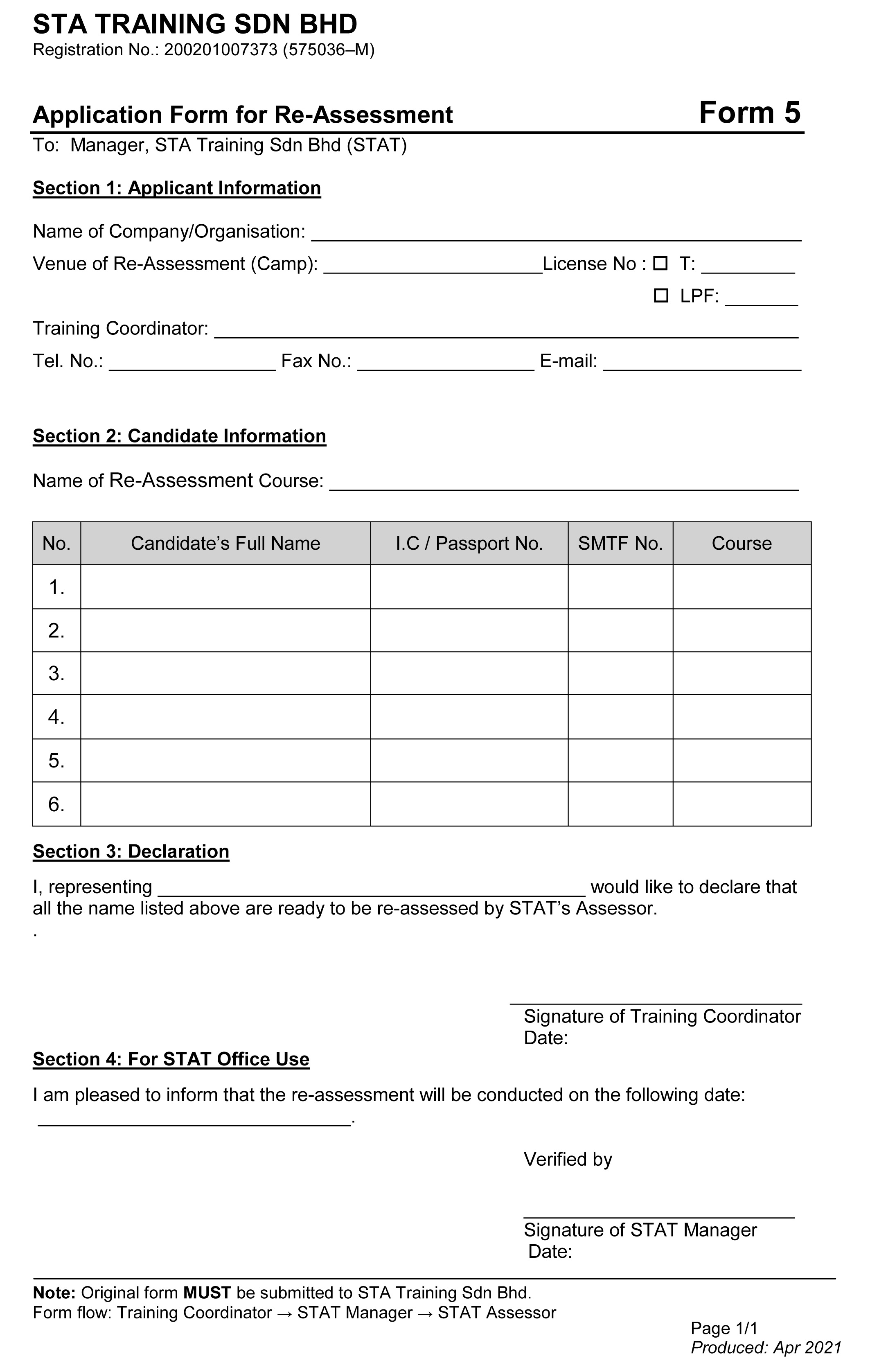 STA Training Sdn Bhd